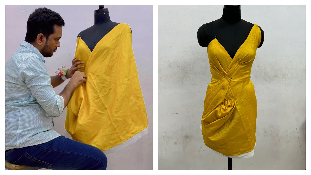 How To Draping | Easy Way To Make Draping | Draping Tutorial - YouTube