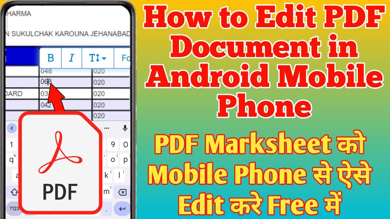 How to Edit PDF Document in Android Mobile Phone - YouTube