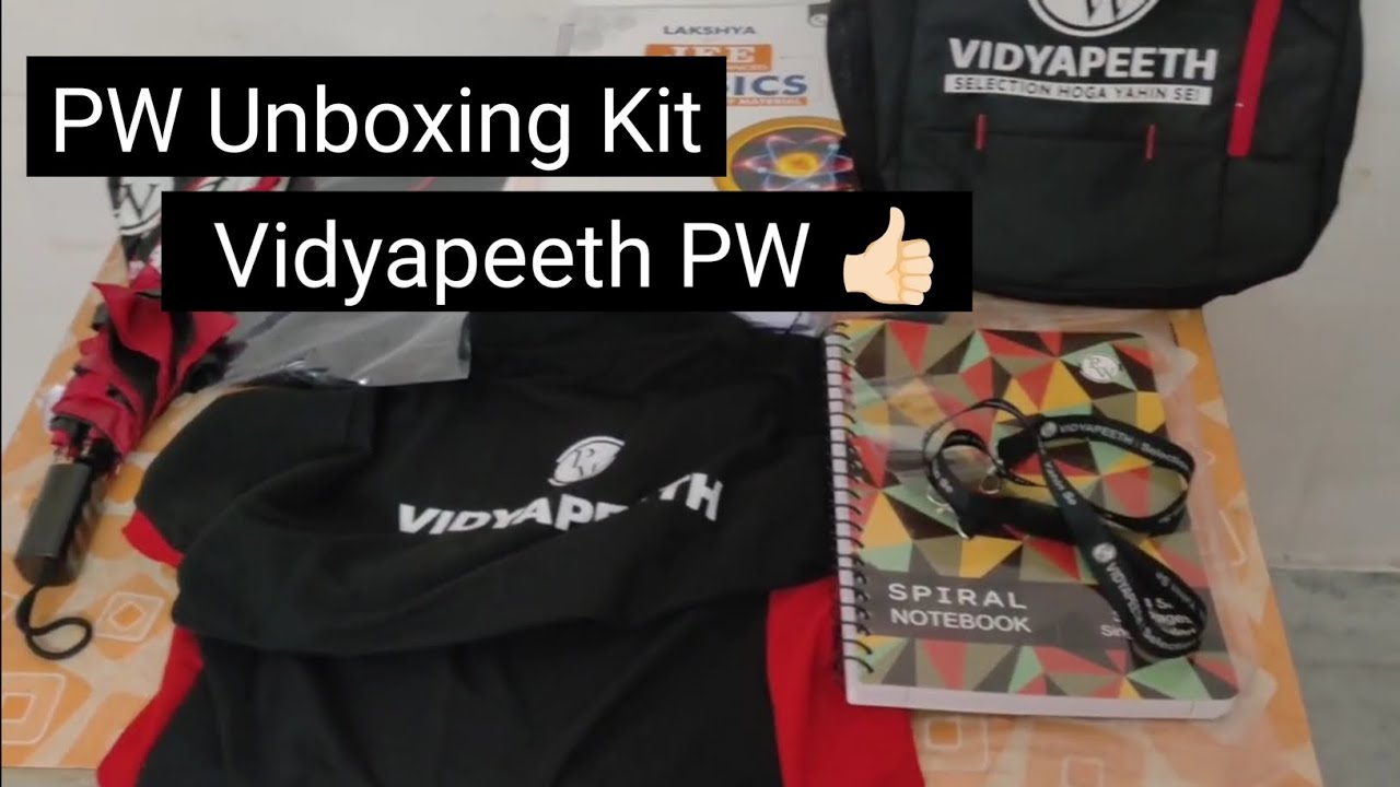 PW vidyapeeth welcome kit unboxing 2024 batch ||#unboxing #study - YouTube