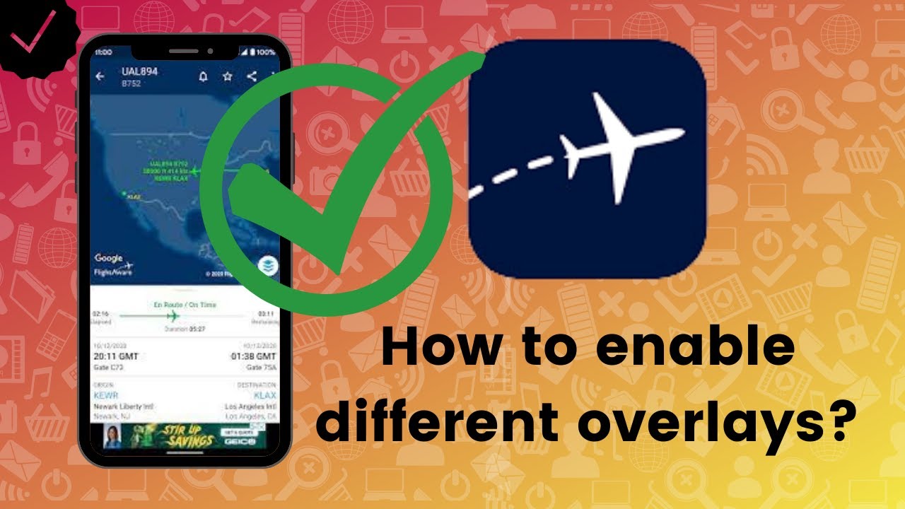 How to enable different overlays in Flight Aware? - YouTube