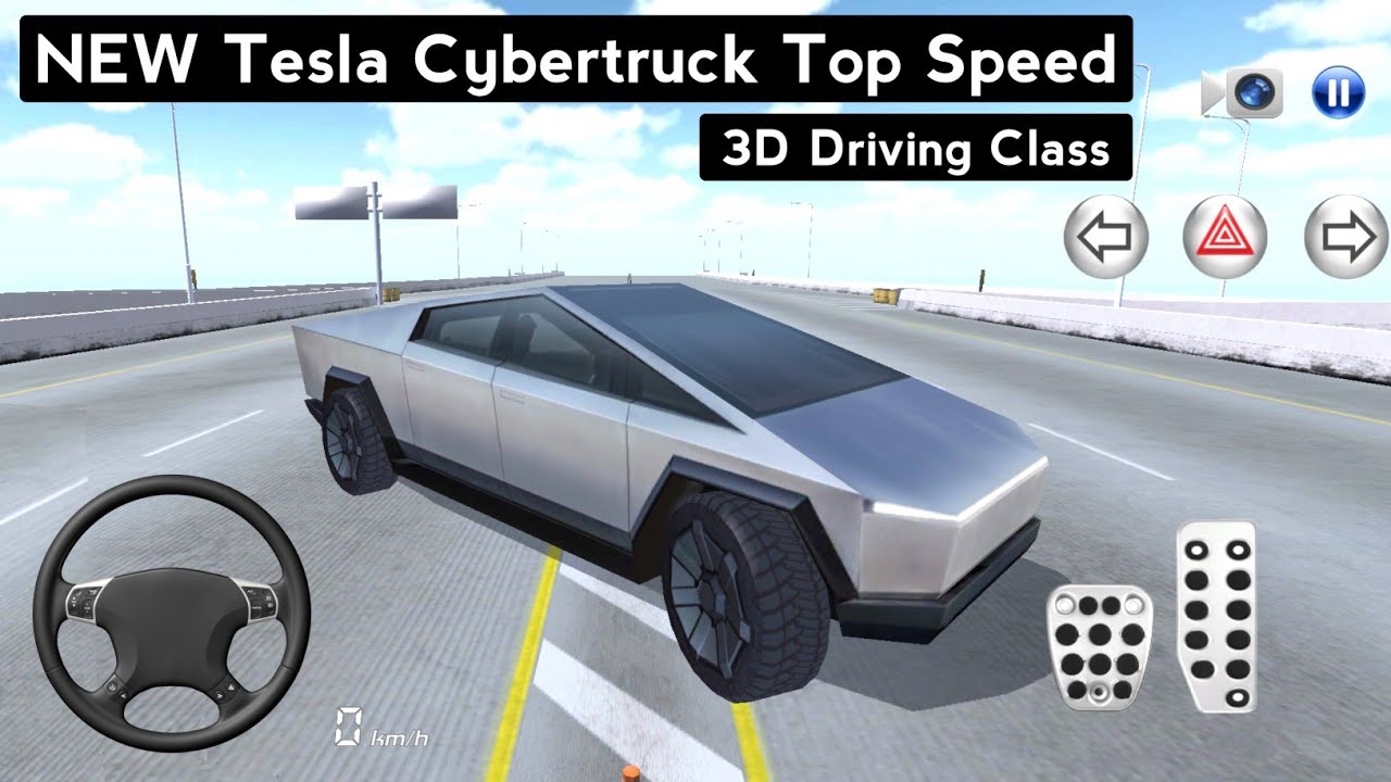 New Tesla Cybertruck Top Speed in 3D Driving Class 2023 - New Update ...