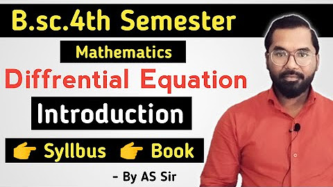 B.sc.4th Semester Maths(Differential equation) - YouTube