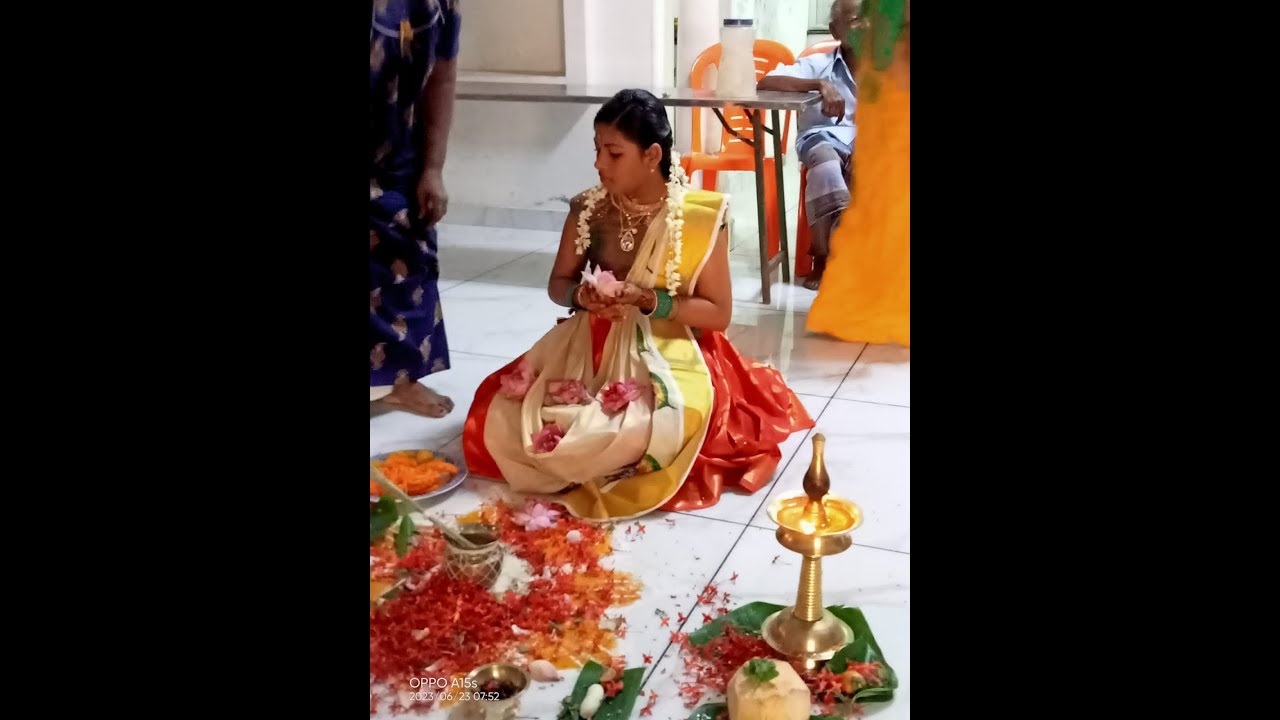 Keethu Half saree ceremony😊💙💖 - YouTube
