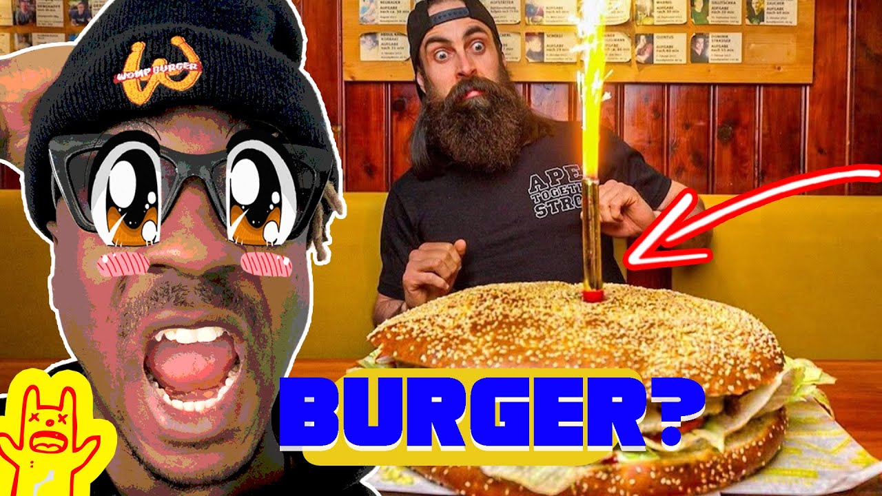 EAT FREE FOR A MONTH IF YOU CAN BEAT THIS GIANT BURGER CHALLENGE IN ...