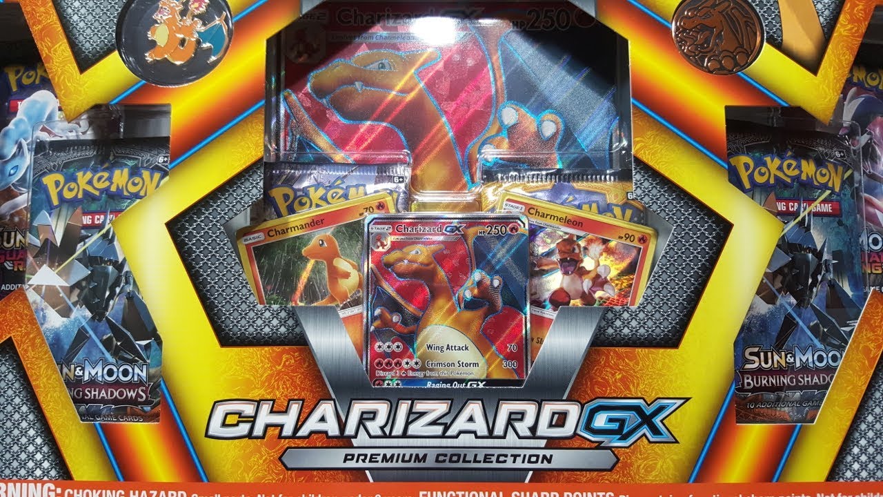 AMAZING PULLS ! Pokemon Charizard GX Premium Collection Box Opening+ ...