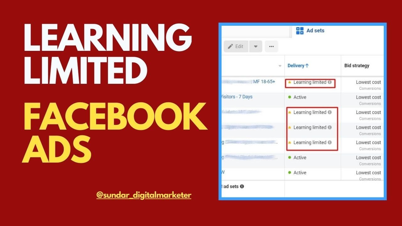 What is Learning Limited in Facebook Ads ? | Facebook Learning Limited ...