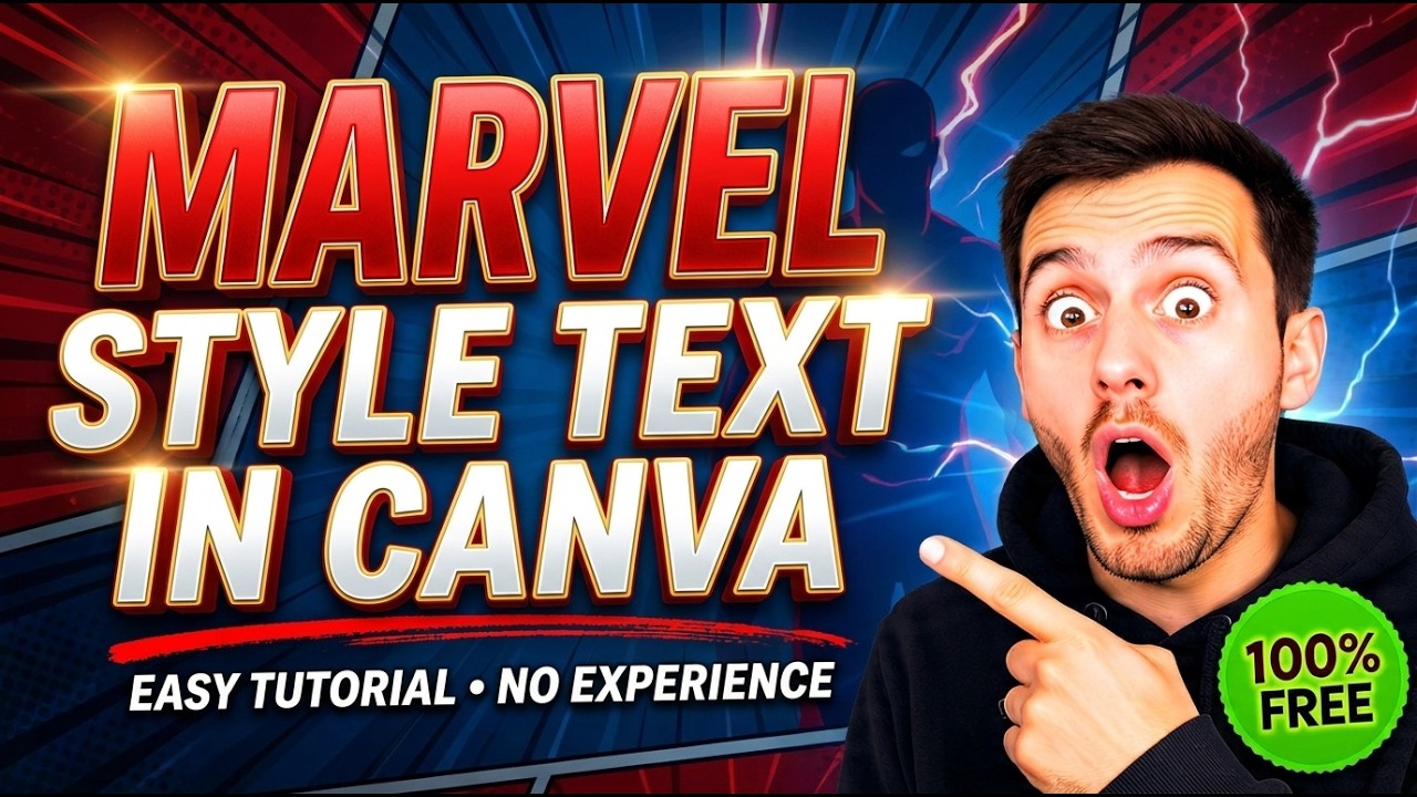 How to Create Marvel-Style Text in Canva (Easy Superhero Font Trick ...