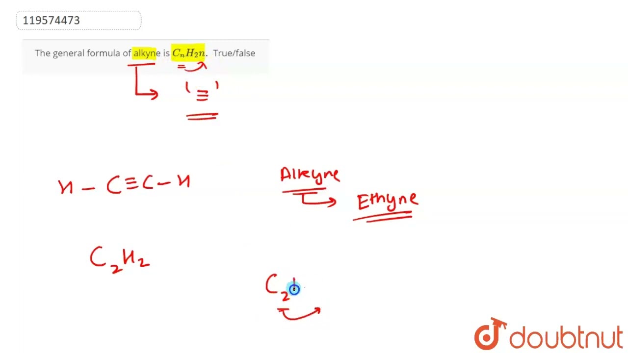 Alkyne Formula