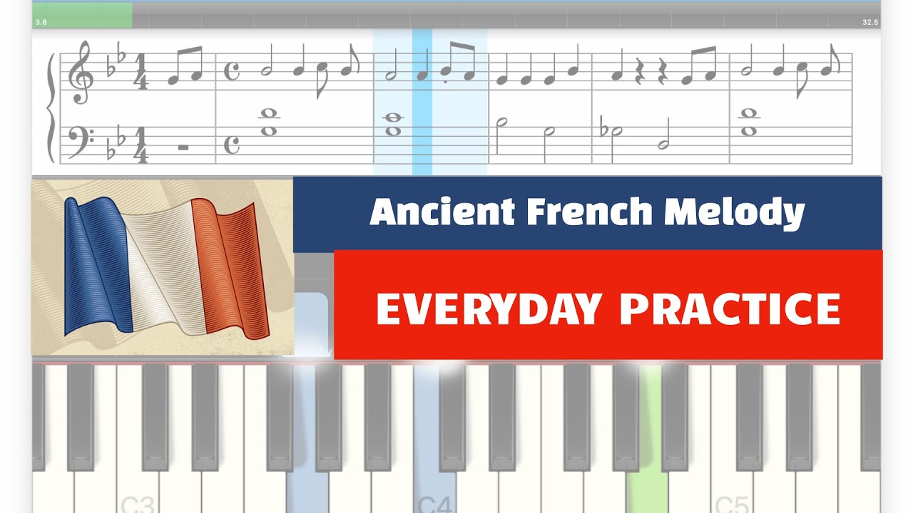 Ancient French Melody | Piano Tutorial | Daily Practice [Synthesia ...