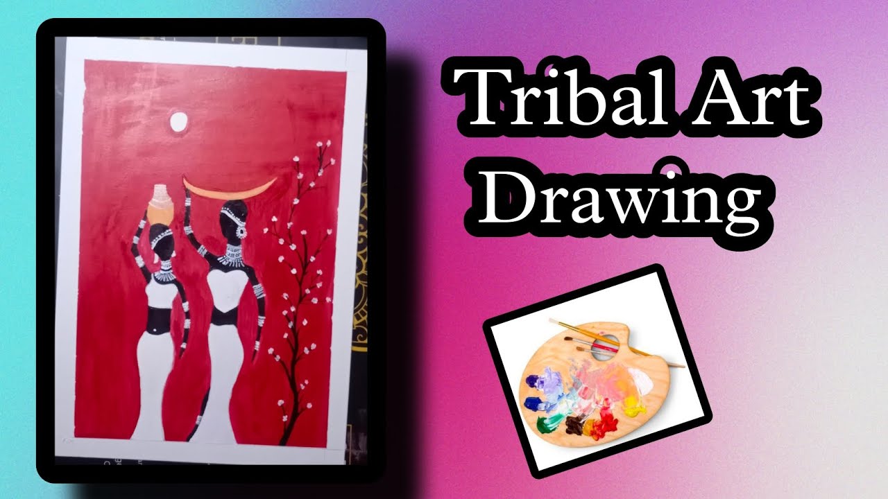 Tribal Art drawing #How to draw tribal painting #Essay tribal art ...