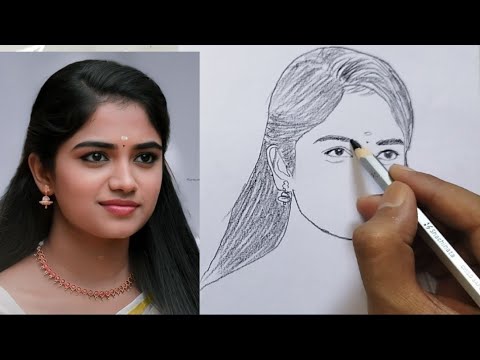 How to Draw Malavika Manoj / South actress Malavika Manoj Easy Drawing ...