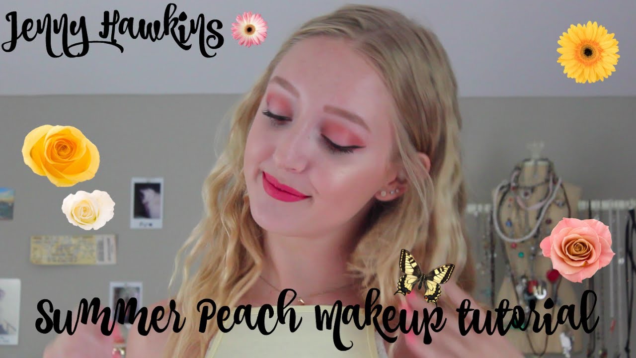 Summer Peach Makeup Tutorial | Jenny Hawkins - YouTube