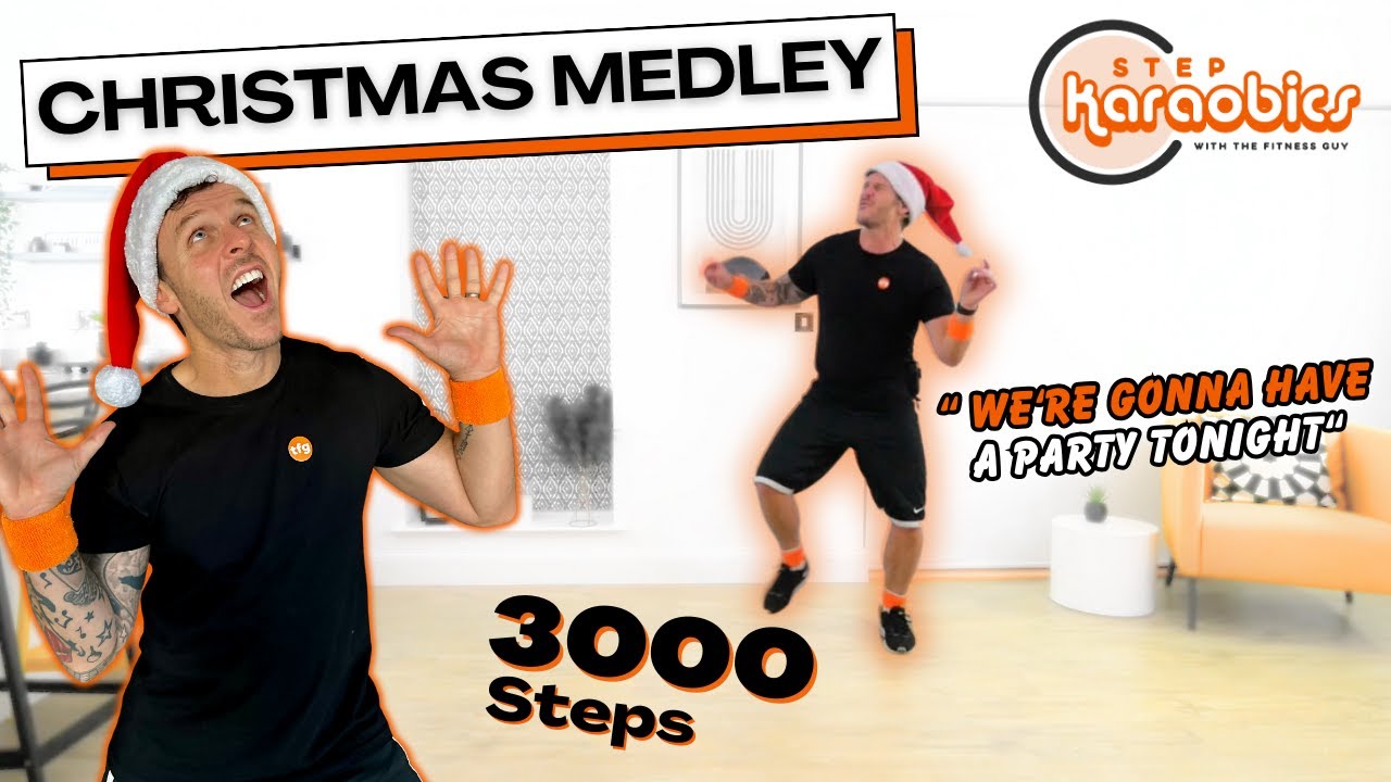 TFG's Christmas Medley | 3000 Steps | Dance Karaoke Home Workout | Step ...
