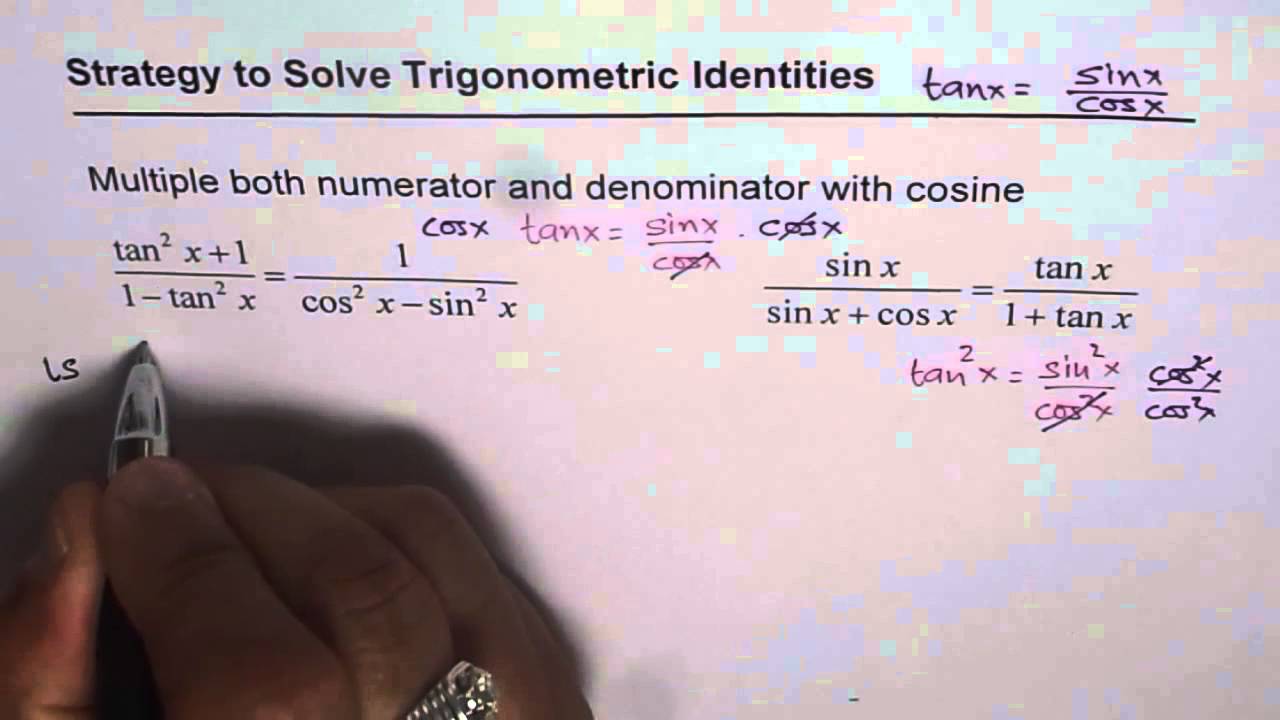 4 Multiply Tan with Cos Strategy Trigonometric Identity - YouTube