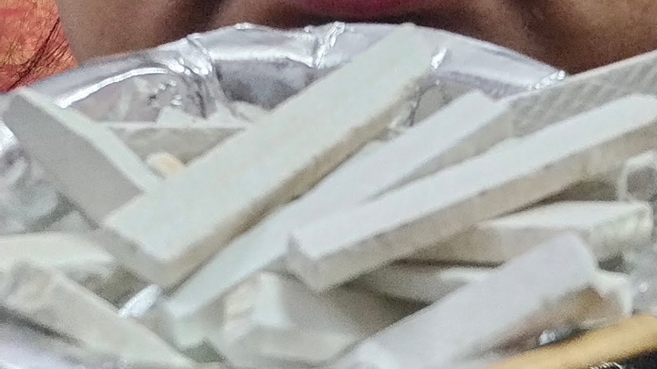 White Mini Slate Chips Crunch - YouTube