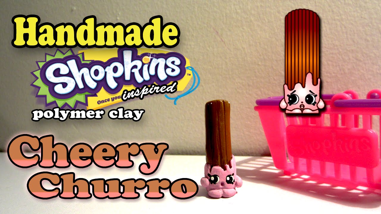 Season 2 Shopkins: How To Make Cheery Churro Polymer Clay Tutorial ...