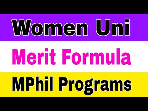 Women Uni Multan Merit Formula MPhil Programs 2023|Woman Uni Mphil ...