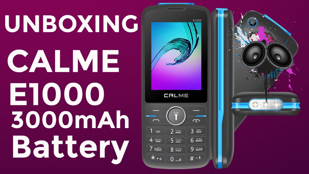 Calme mobile E1000 keypad 2.4" Sceern 3000 mAh Battery unboxing&review ...