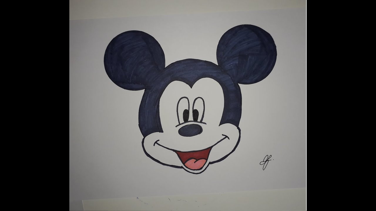 How to draw Mickey Mouse step by step.Adım adım Miki fare çizimi ...