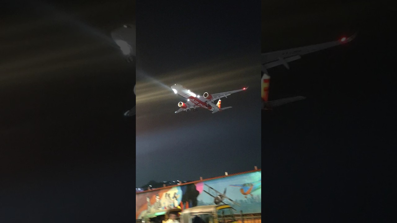 Air India A350 Night Landing at Mumbai Airport ️ - YouTube