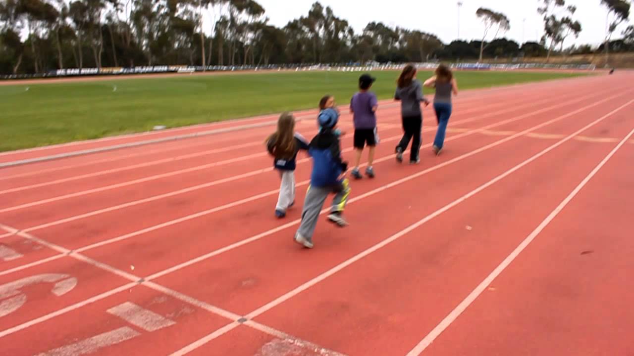 Track Workout w/Nieces and Nephews - Indian Running Drill - YouTube