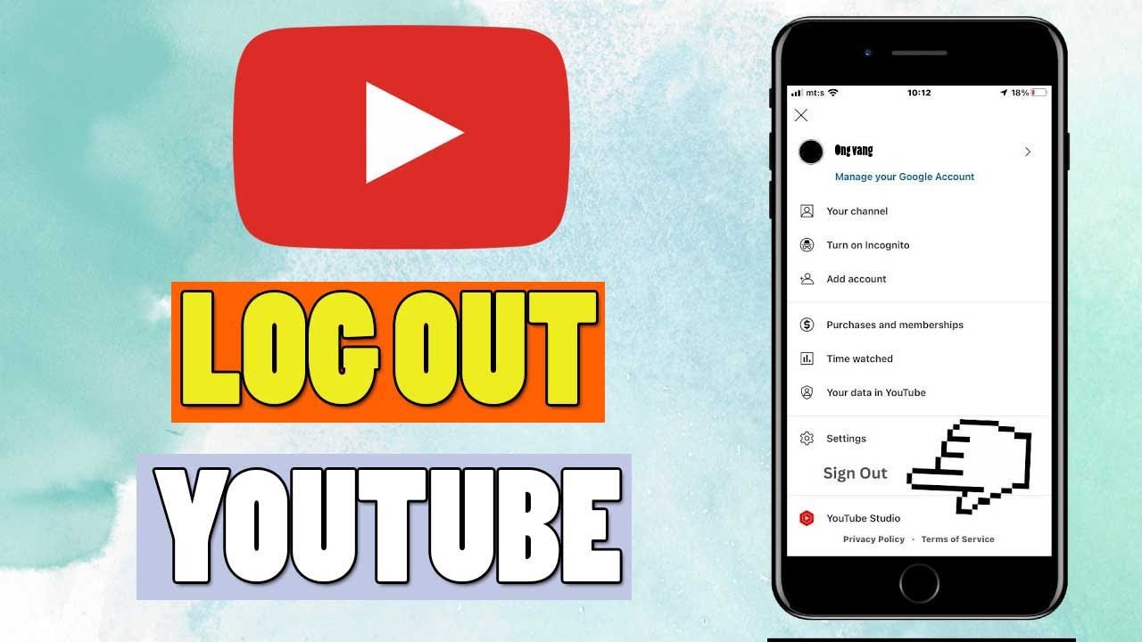 How to Logout of YouTube Account on iPhone | Sign Out of YouTube ...