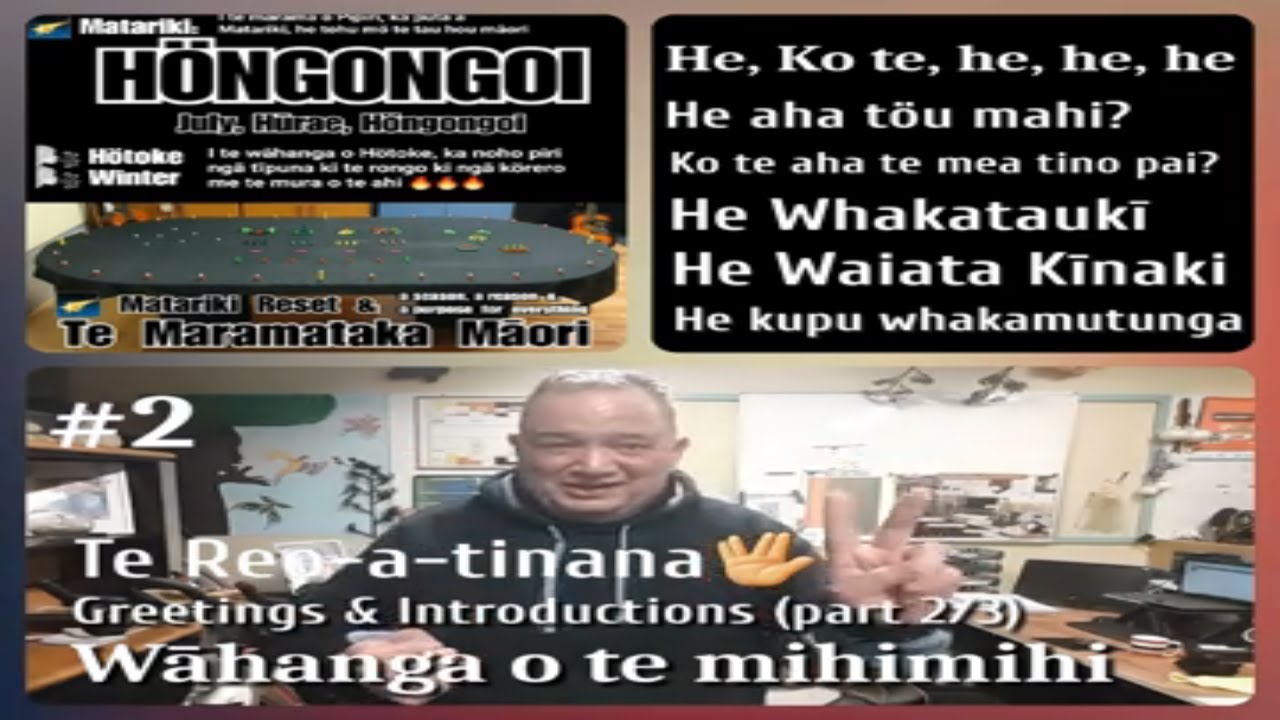 Te Reo-a-tinana🖖Wāhanga o te Mihimihi - Greetings & Introductions (part ...