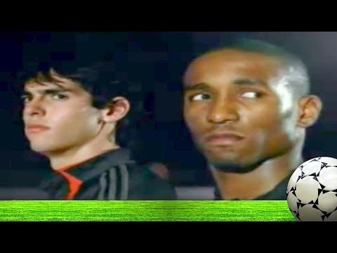 Dangerous Stunts: Defoe, Kaka, Beckham & Raul play football on high beams