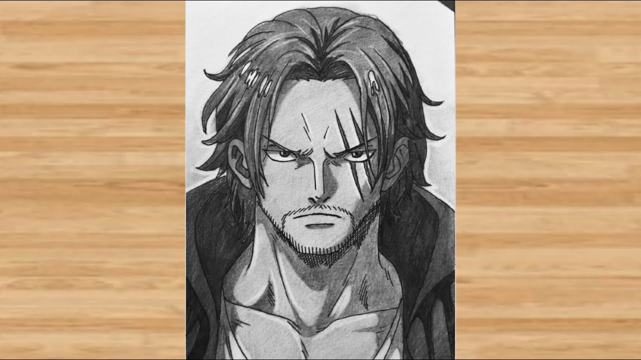 How to draw the Emperor 'Red-Haired' Shanks | Epic One Piece Pencil ...