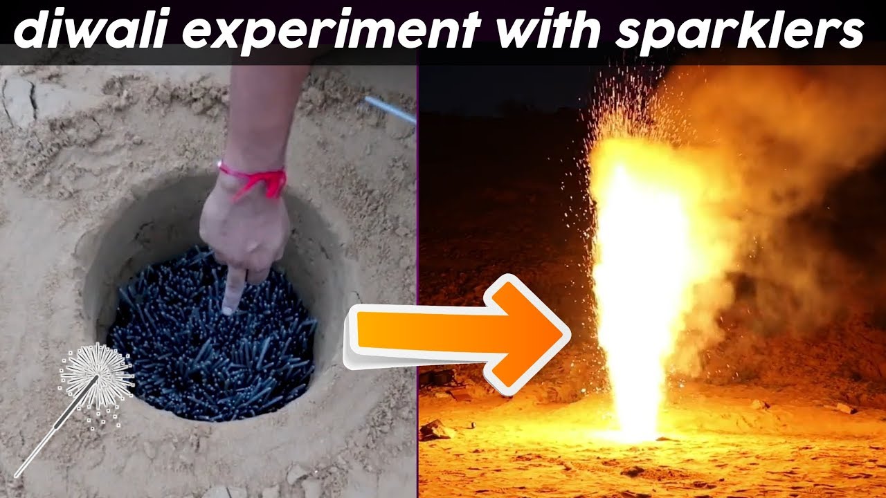 5000 sparklers amazing experiment with volcano || Diwali experiment ...