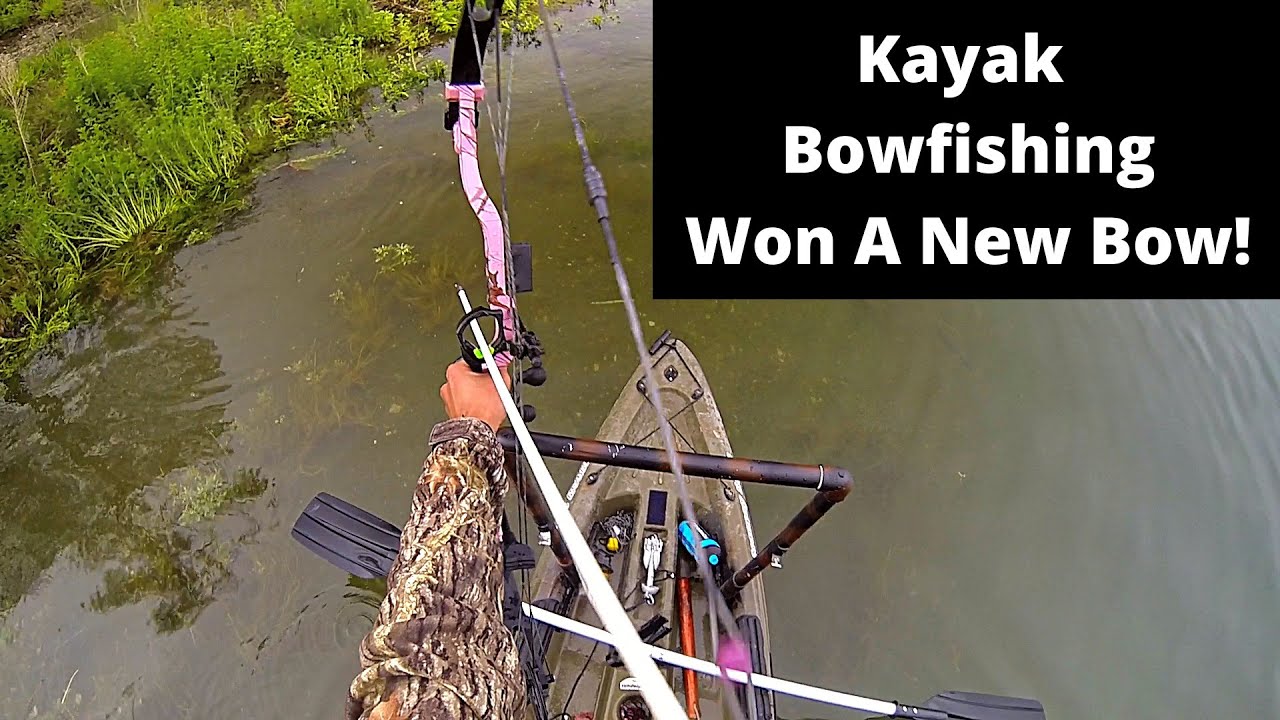 Kayak Bowfishing- Won A New Bow!!! Mirror Carp Bowfishing - YouTube