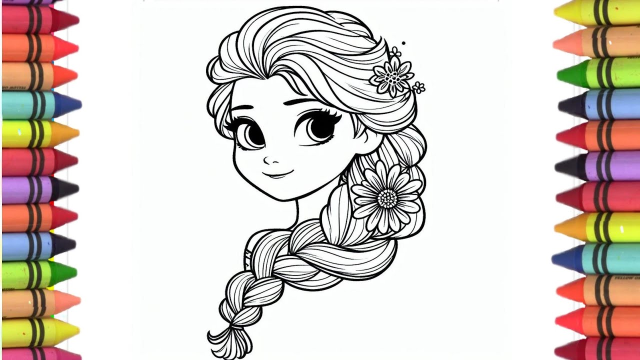 How to draw Elsa from Frozen, Disney princess Elsa drawing, Elsa Frozen ...