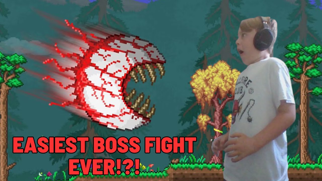 DESTROYING AN EVIL EYE!?! Terraria Part Two - YouTube