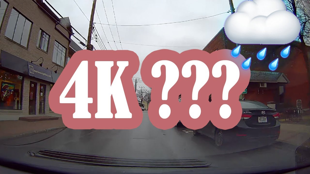 E-YEEGER V100 Dash Cam Rainy Weather Max Resolution 4K Test - YouTube