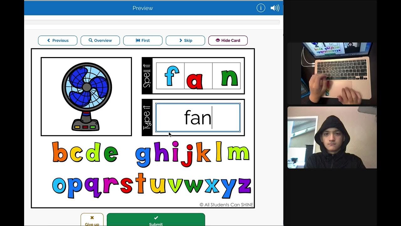 “Nonspeaking” student using #boomcards #phonics #mouseskills #typing # ...