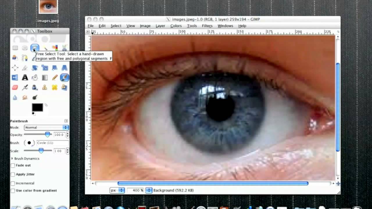 How to Change Eye Color Using Gimp - YouTube