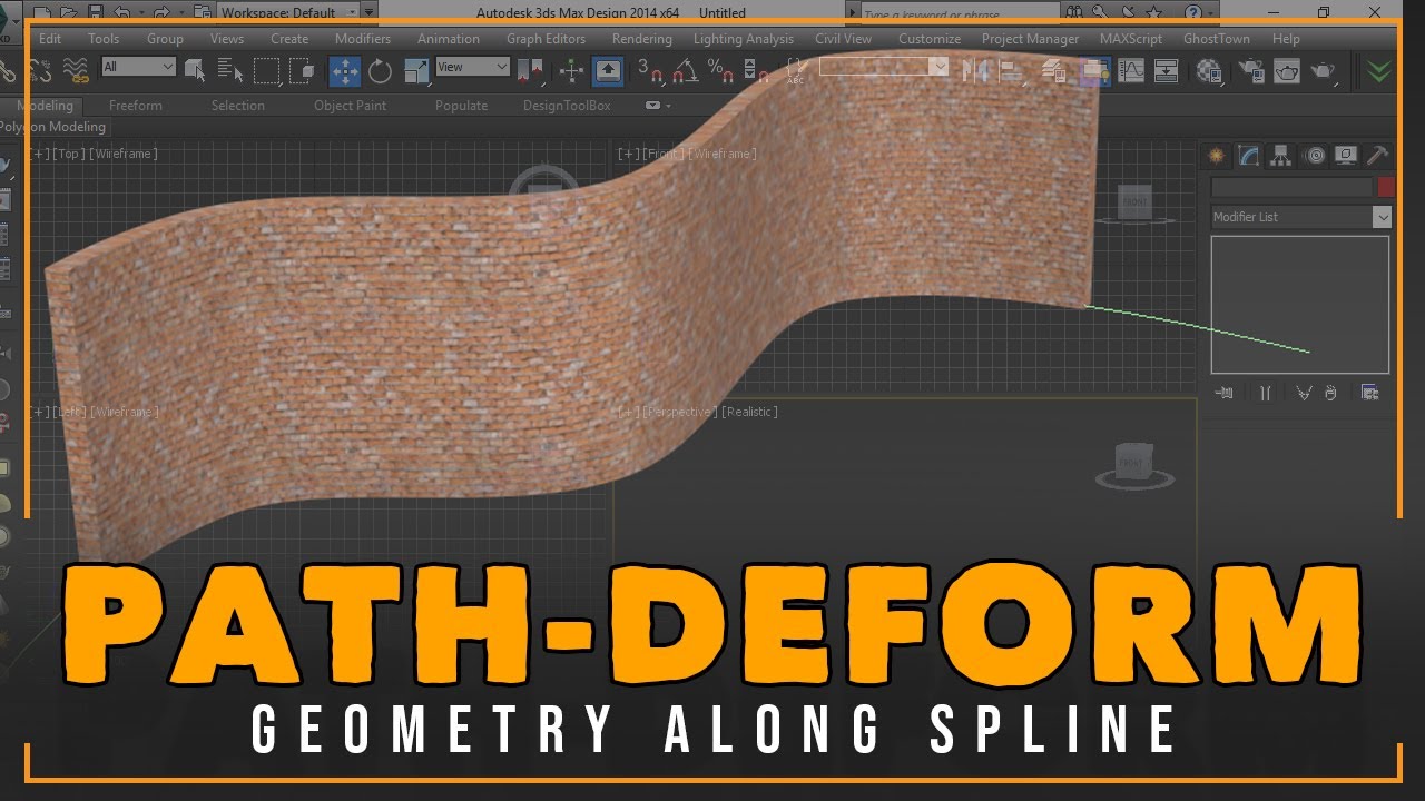 Path Deform Modifier Used In 3ds Max 2014 | Arch Model | Spline Modelling | CG Deep Tutorials ...