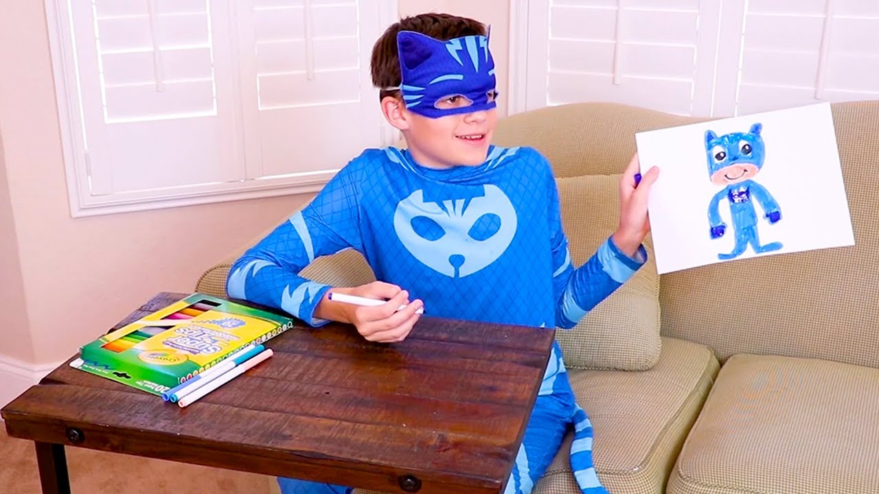 PJ在現實生活中掩蓋！ |太多的小男孩| PJ Masks Chinese - YouTube