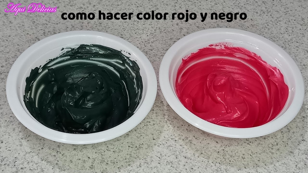 COMO hacer COLOR ROJO y NEGRO con CHANTILLY. - YouTube
