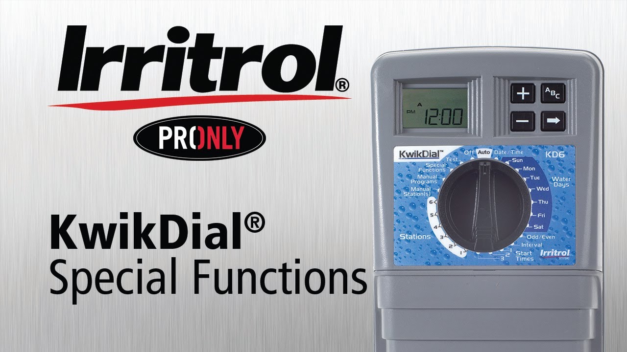 How to use the Special Functions on the Kwik Dial Controller - YouTube