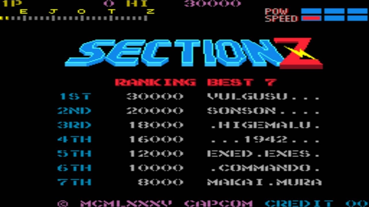 Section Z (Demo) 1985 Capcom Mame Retro Arcade Games - YouTube