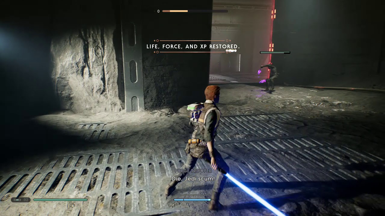 Star Wars Jedi: Fallen Order - Electrobaton Purge Trooper battle - YouTube