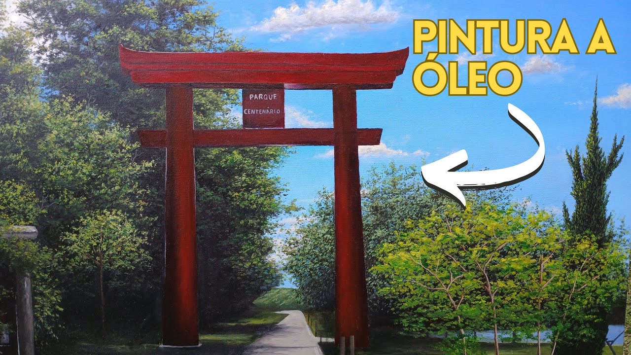 Pintura a Óleo - Parque Centenário | Painting a landscape gate torri ...