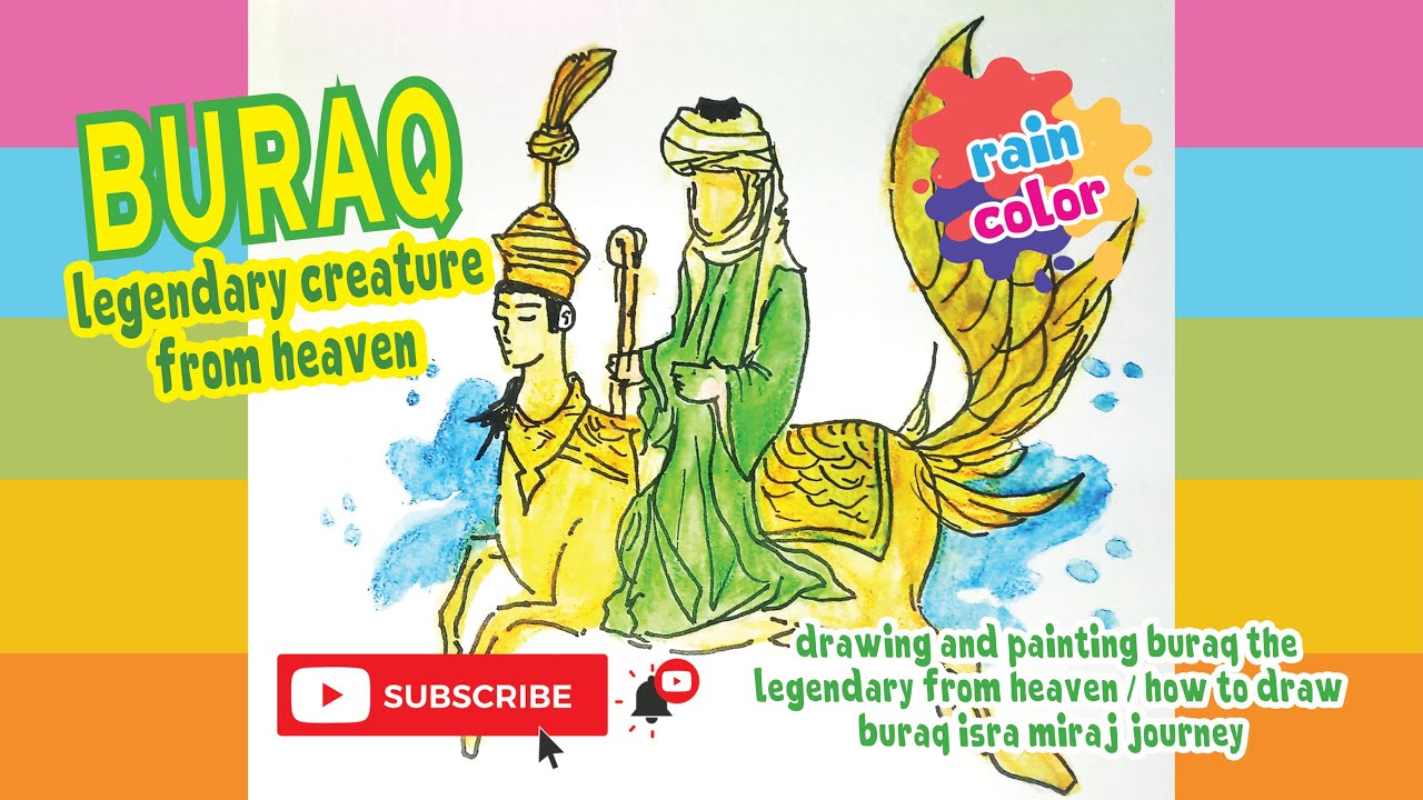 Drawing and Painting Buraq the Legendary from Heaven / How to Draw ...