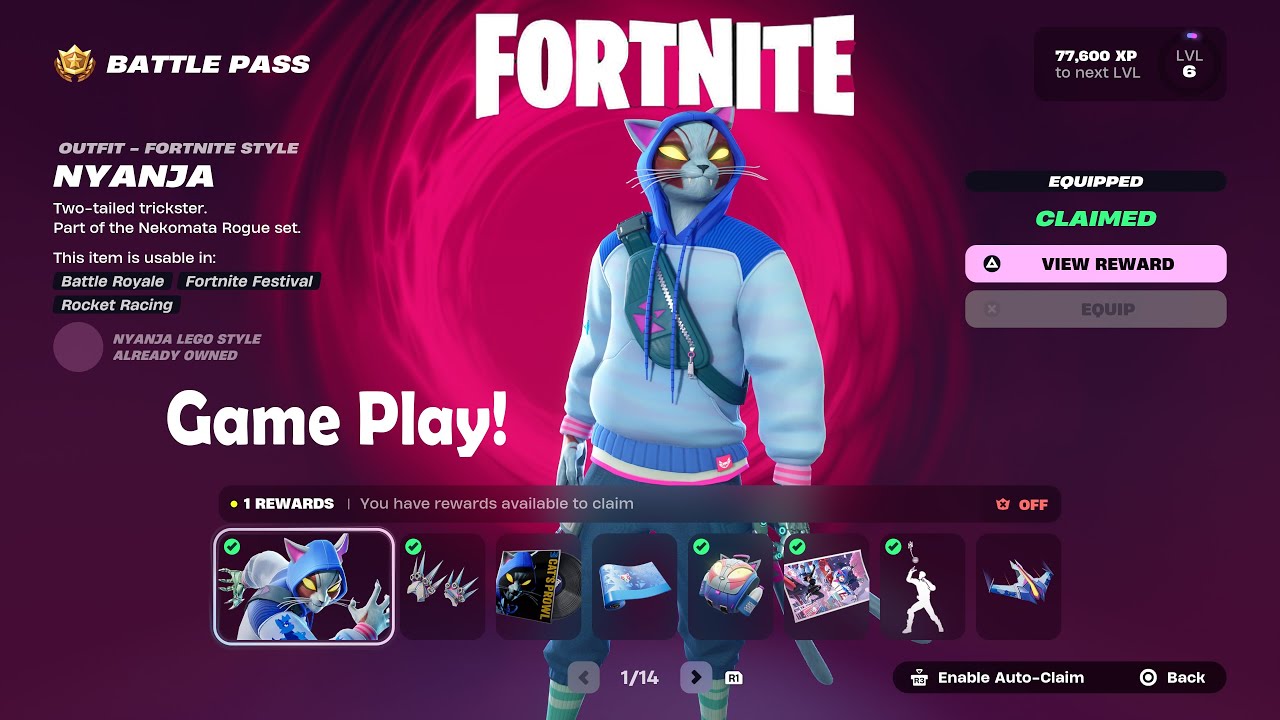 Fortnite Chapter 6 Season 1 - NYANJA Skin Gameplay on PS5! - YouTube