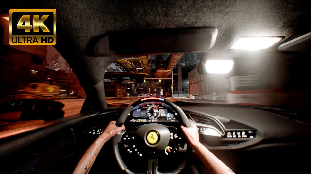[ 4k ] Cyberpunk FIRST PERSON REAL DRIVING | ULTRA GRAPHIC MOD | - YouTube