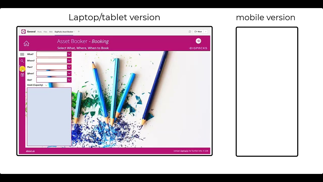 DigPacks Asset Booker - Desktop and Mobile - YouTube