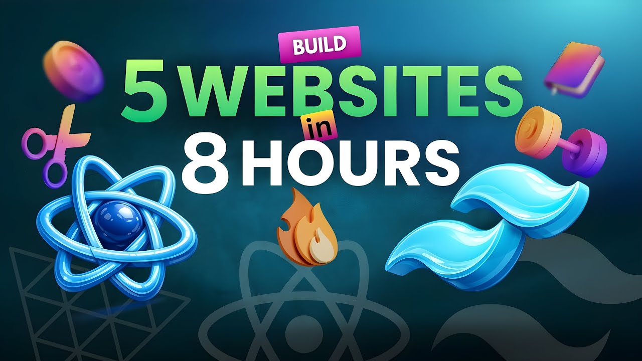 Build 5 Modern Web Apps using ReactJs, Tailwind CSS and API | Full ...