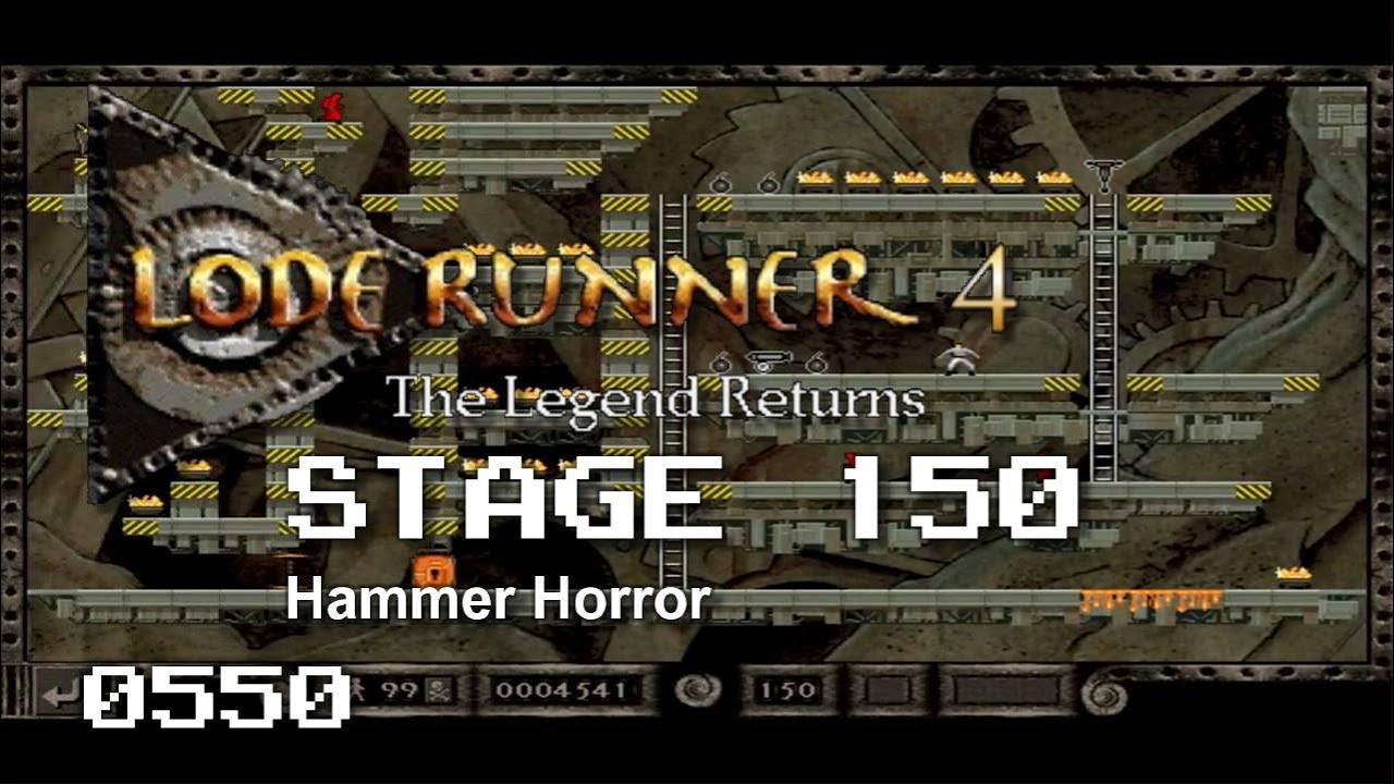 Lode Runner 4 - Stage 150 - Hammer Horror and Ending [0550] - YouTube