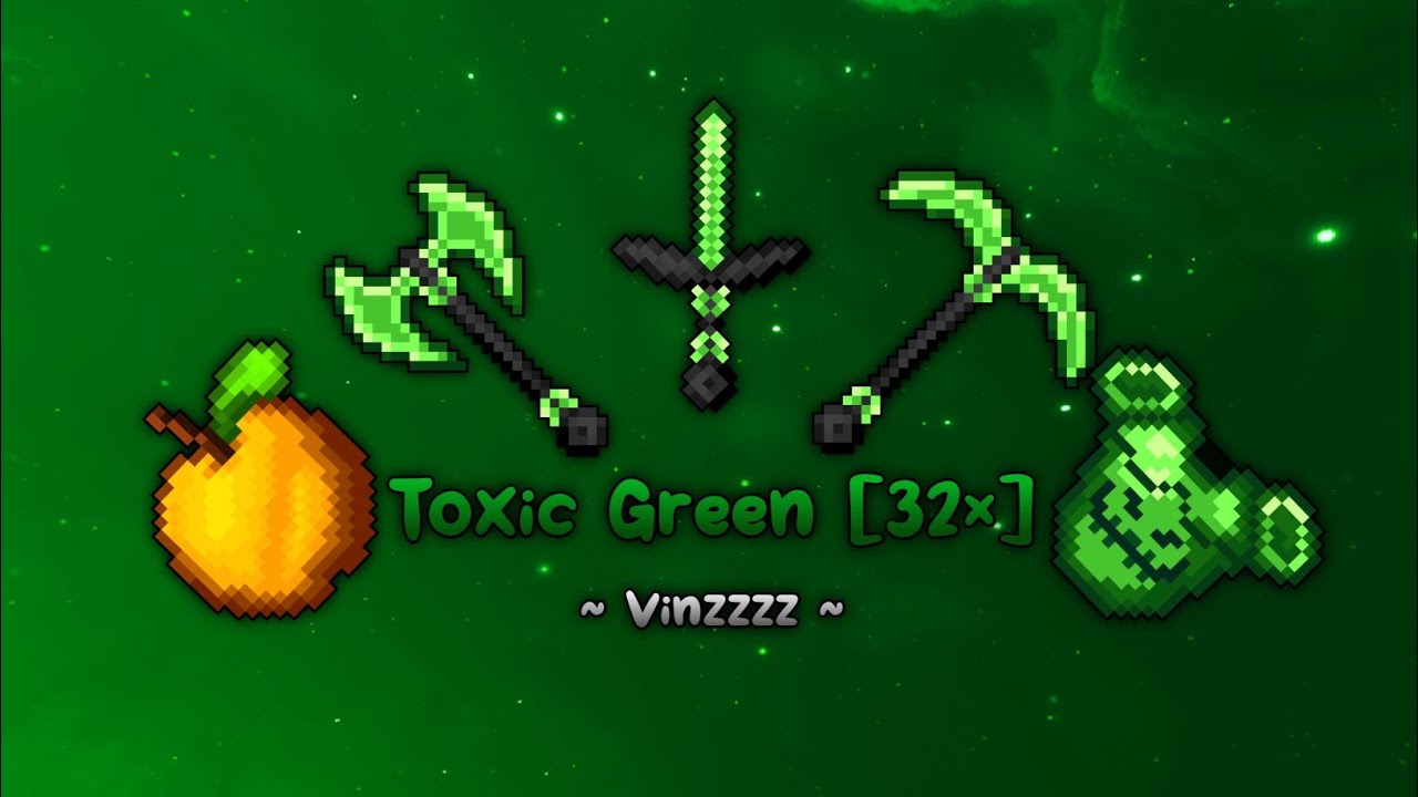 Toxic Green [32×] // Texture Pack PvP MCPE - YouTube